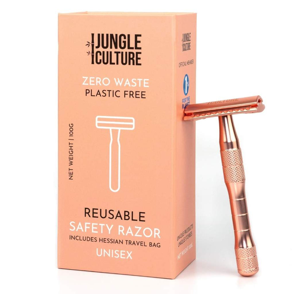 Reusable Safety Razor | Metallic Rose Gold – elsh | Eco Living ...